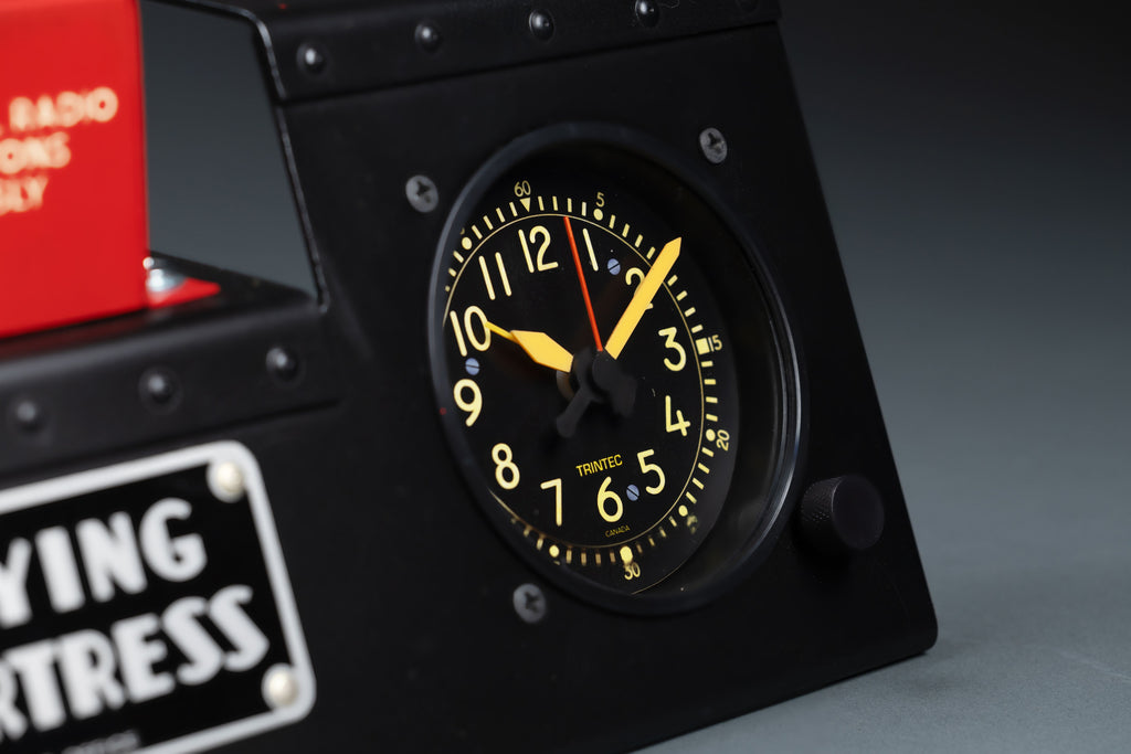 WWII Aviation B-17 Flying Fortress Radio Destruct/Cockpit Clock Desk S ...